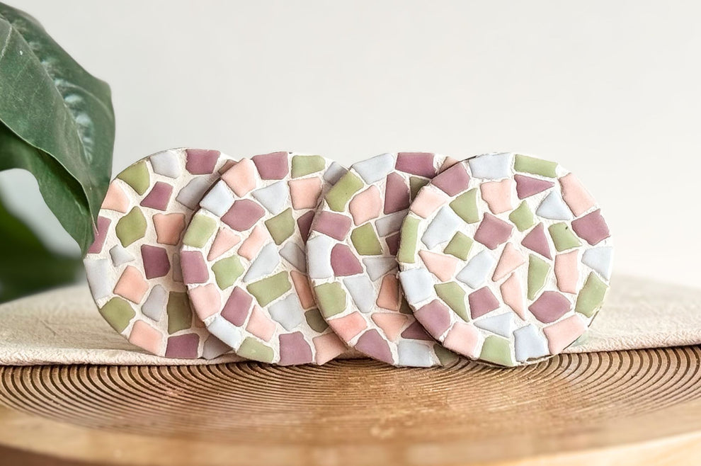 DIY Pakket Mozaïek Onderzetters | Maak het zelf pakket | Little Creations