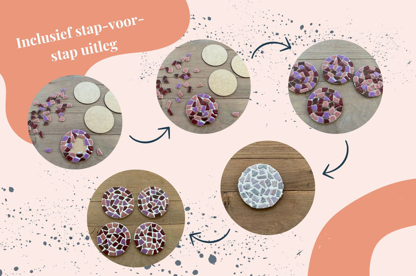DIY Pakket Mozaïek Onderzetters | Little Creations