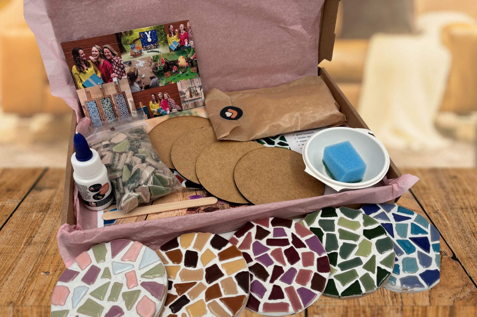 DIY Pakket Mozaïek Onderzetters (zonder houder) | Little Creations